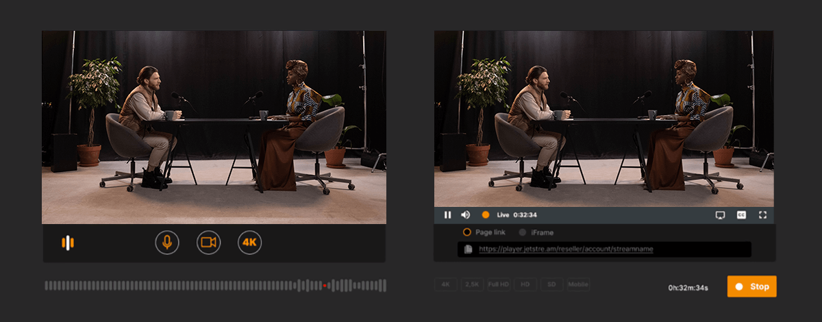 Cloud live transcoder - Jet-Stream