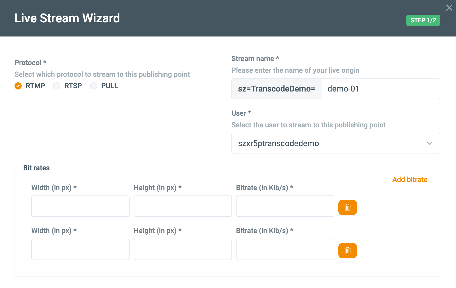 Cloud live transcoder - Jet-Stream